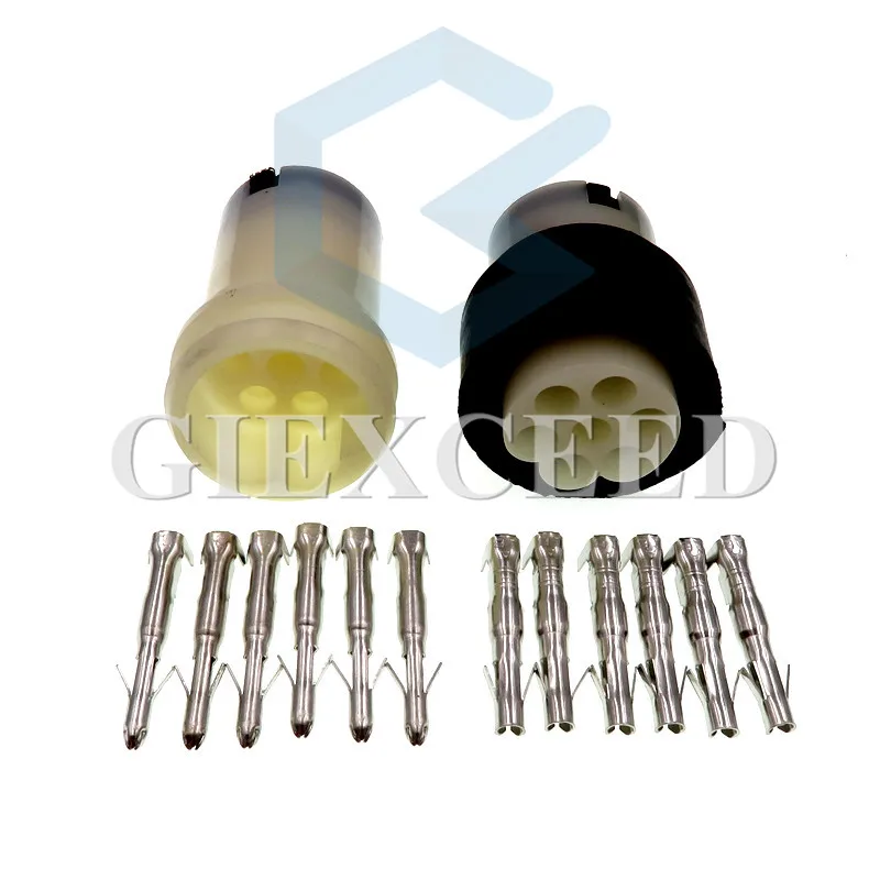 2 Sets 6 Pin Round Wire Connector Car Auto Female Male Waterproof ...