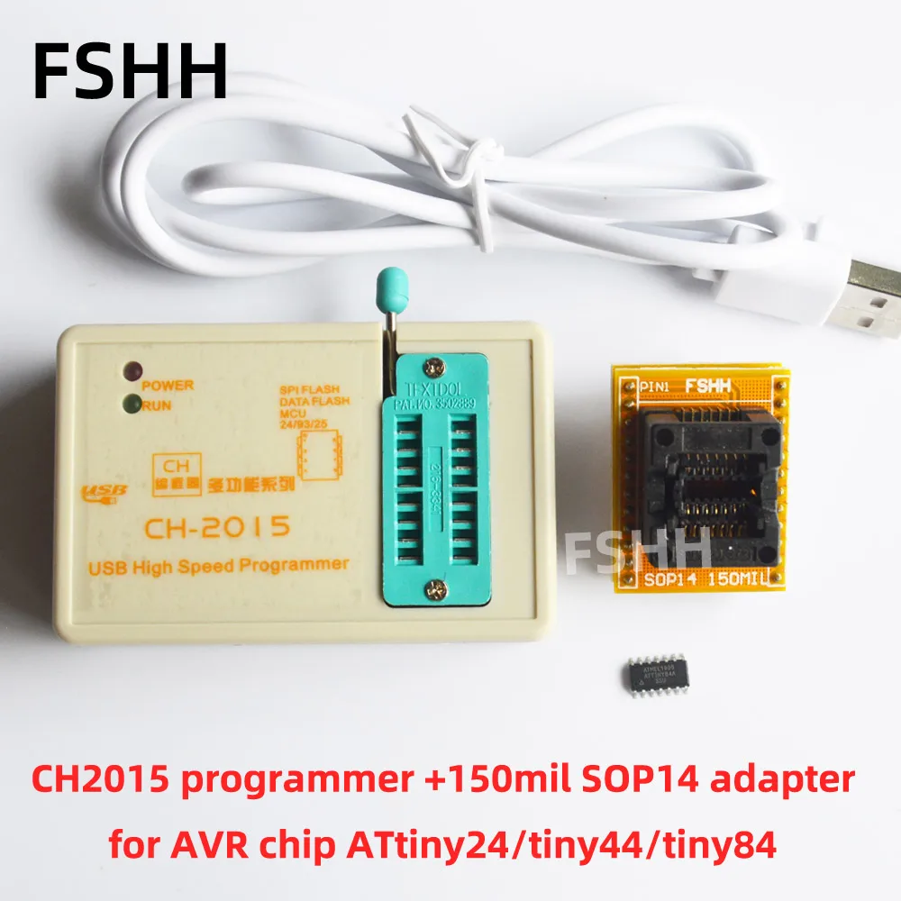 USB 프로그래머 및 SOP14 어댑터 AVR ATtiny24 tiny44 tiny84 칩 - 티몬