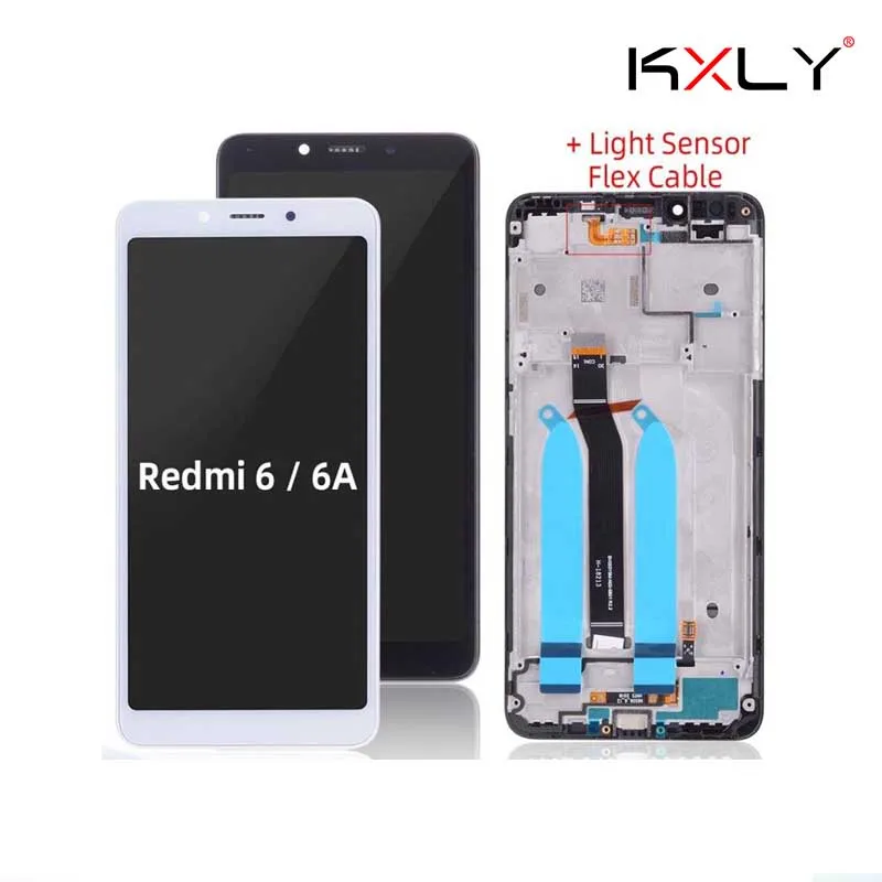 Tela sensível ao toque lcd conjunto completo para xiaomi redmi 6a/6 com ...