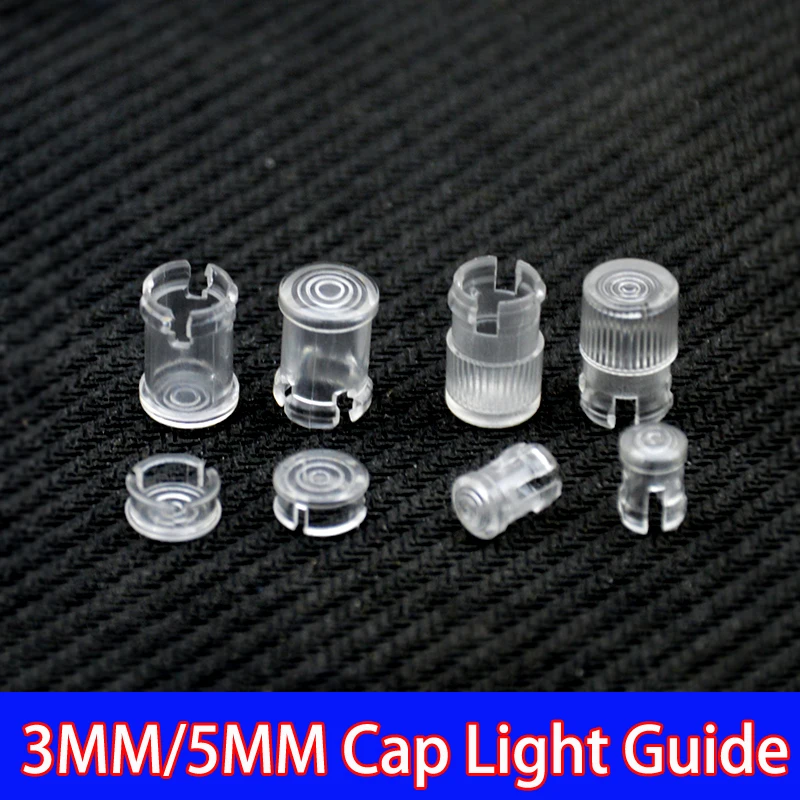 10PCS-3MM-5MM-Cap-light-guide-PC-transparent-3mm-hole-Plastic-Rigid-LED ...