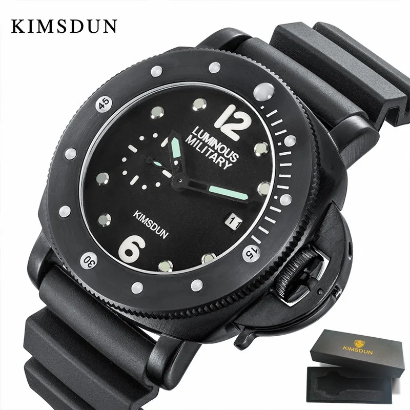 Kimsdun Brand Men's Silicone Strap Waterproof Quartz Watch Fashion ...
