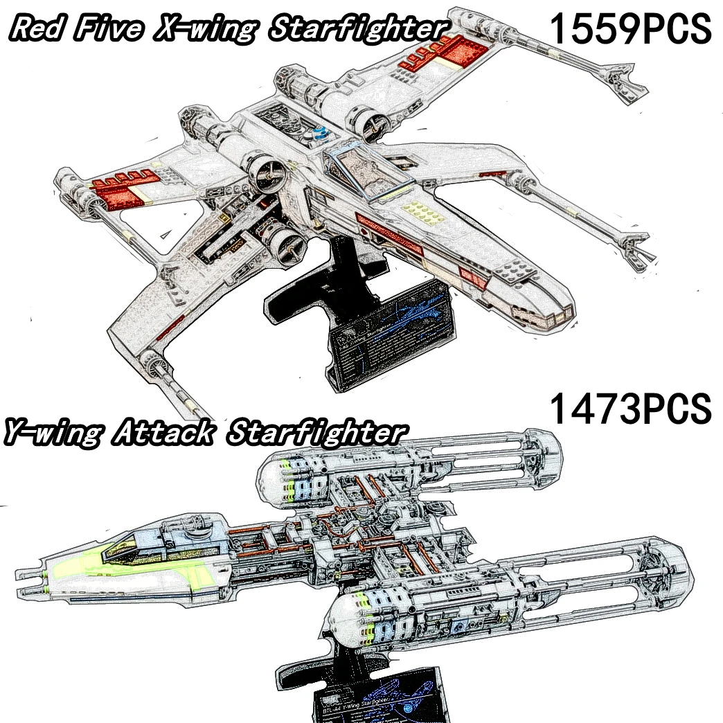 IN-STOCK-Red-Five-X-Wing-Y-Starfighter-Poe-Compatible-10240-10134 ...