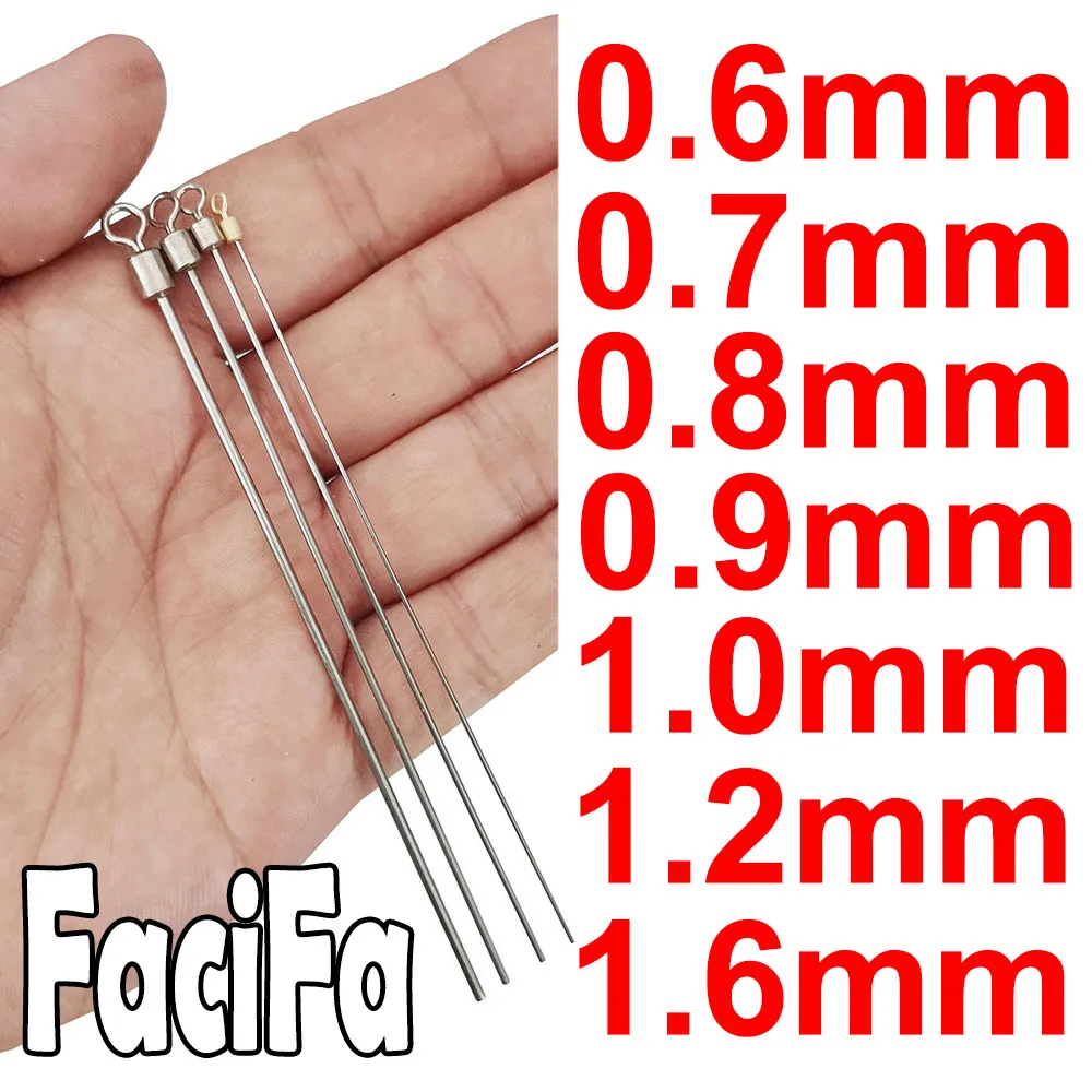 20pcs Hard Steel Wire Long Pole Fishing Swivel Stainless Steel + Brass ...