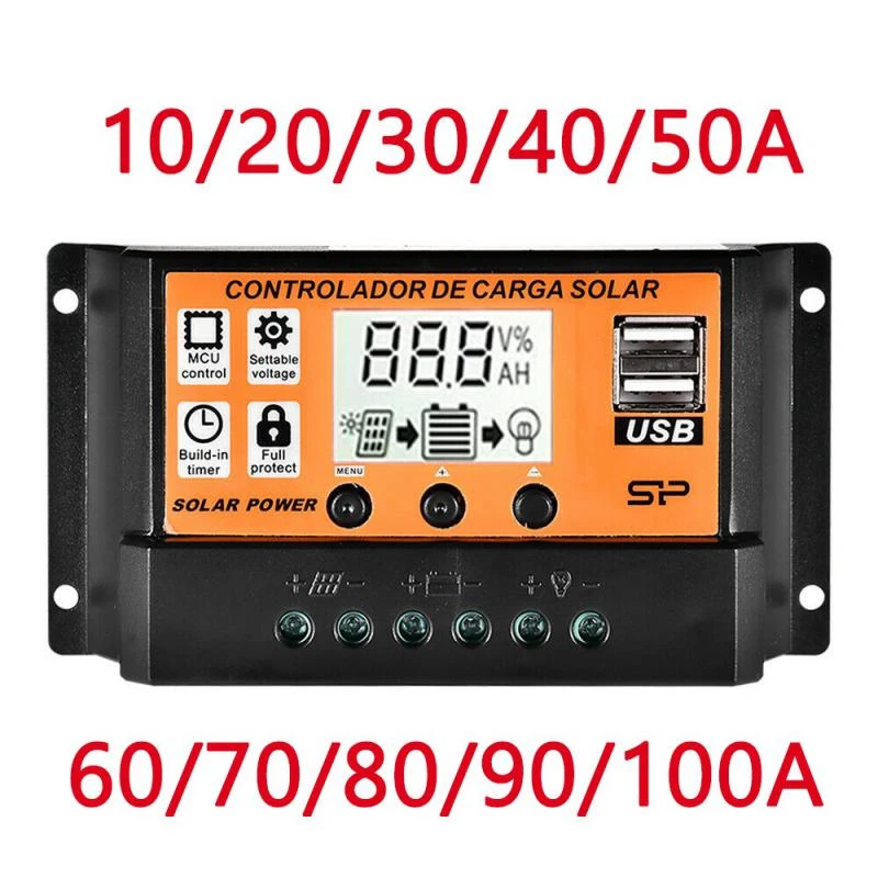 태양광 충전 컨트롤러, 10A, 20A, 30A, 40A, 50A, 60A, 100A, MPPT, PWM, 12V, 24V ...