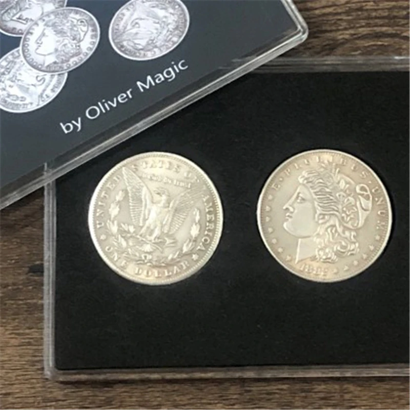 Morgan Dollar Shell And Coin Set (4 Coins 1 Shell) By Oliver Magic ...