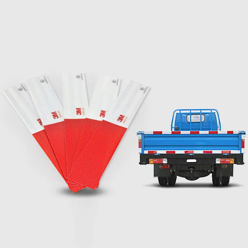 50pcs 5*30cm Car Reflective Stickers Warning Strip Reflective Truck ...