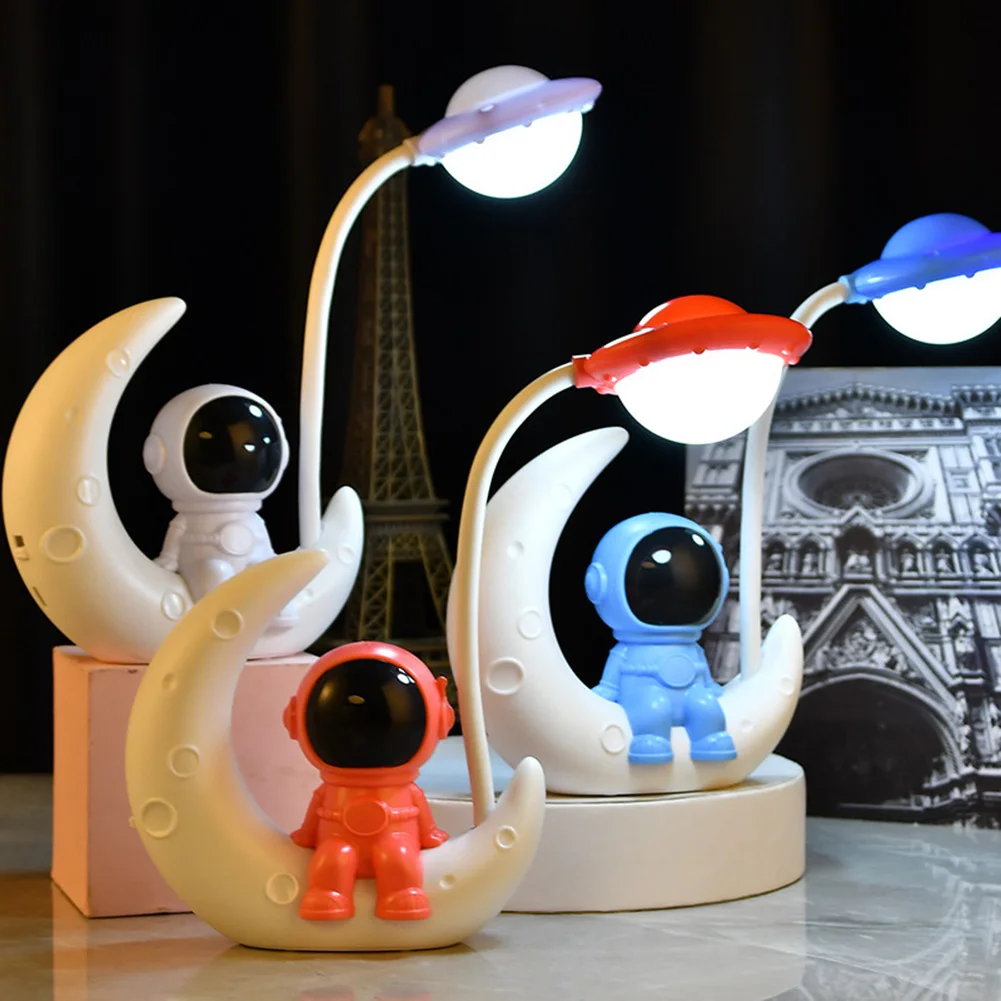 Creative Astronaut Moon Night Light Children USB Rechargeable LED ...