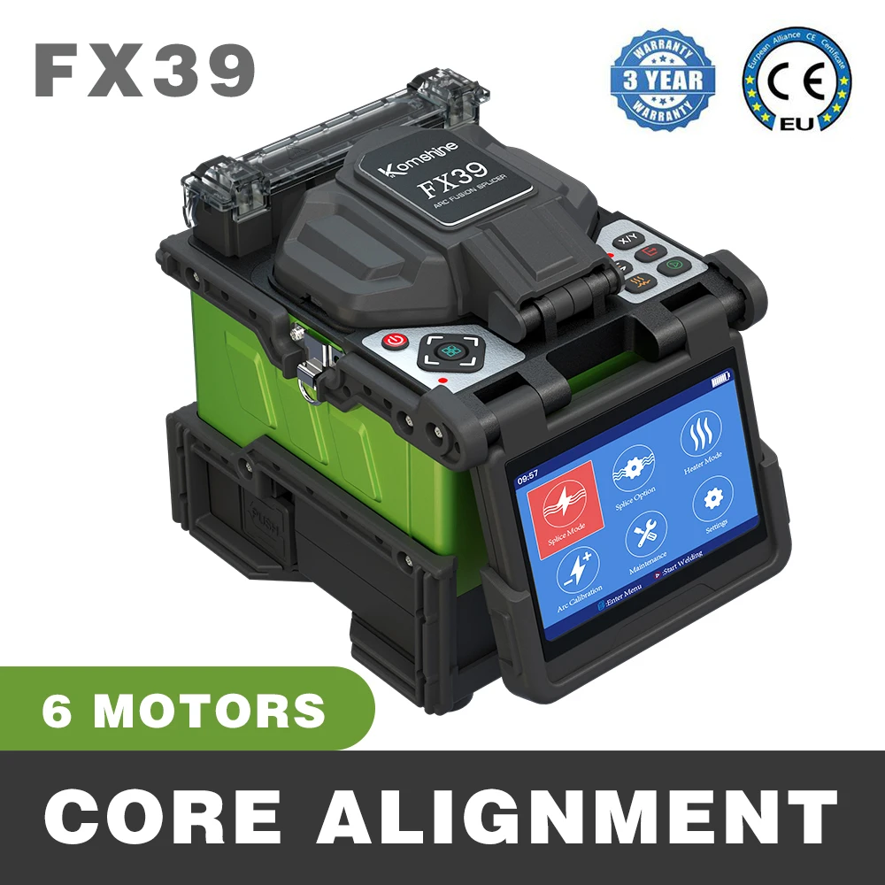 Fedex Free Ship Komshine FX39 6 Motors Backbone Optical Fiber Fusion ...