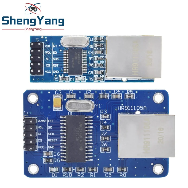 Generic Tzt Enc28j60 Spi Interface Network Module Ethernet Module Mini Version For Arduino ...