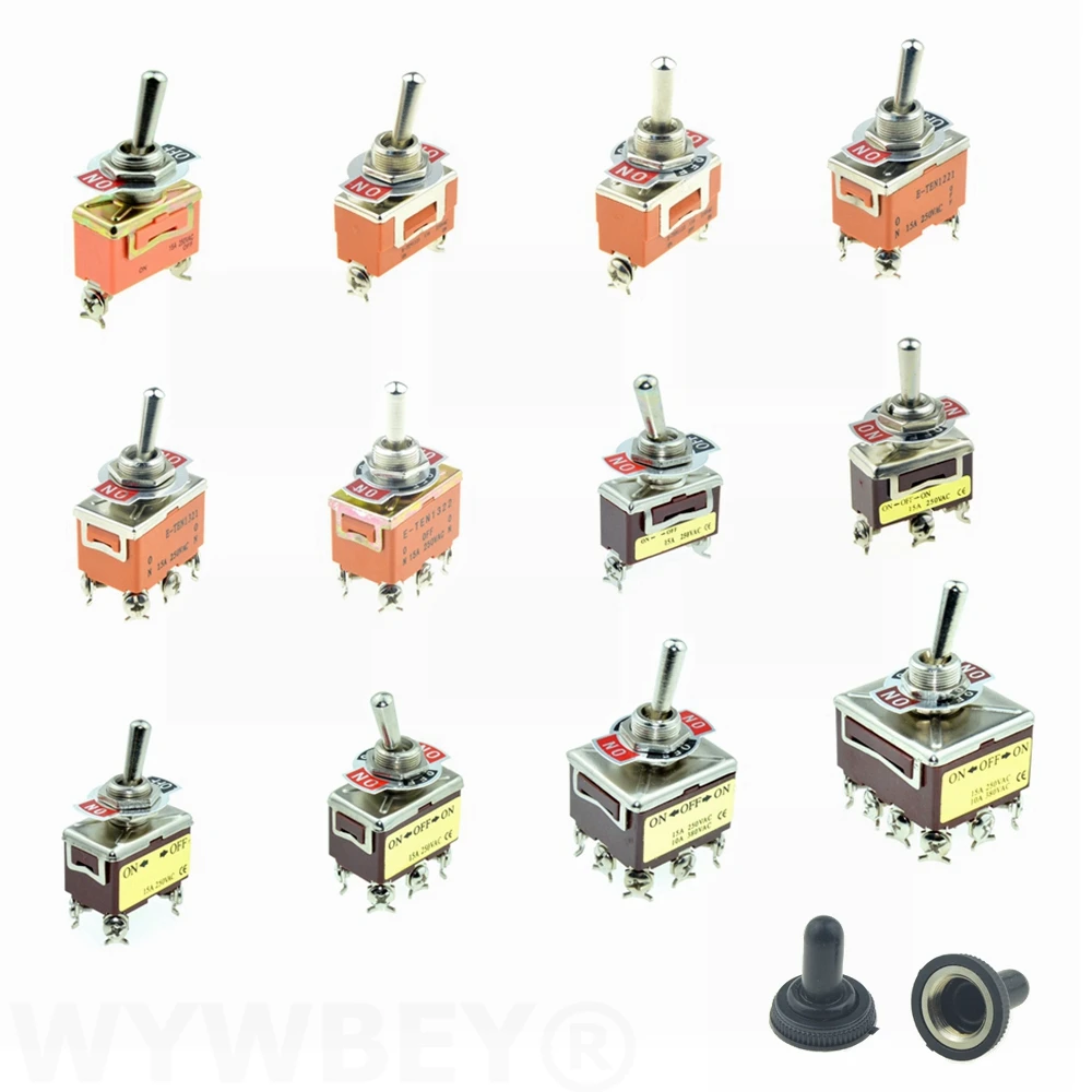 2 Position ON/OFF/ON Toggle Switch SPDT DPDT Self locking 15A 25A 250V ...