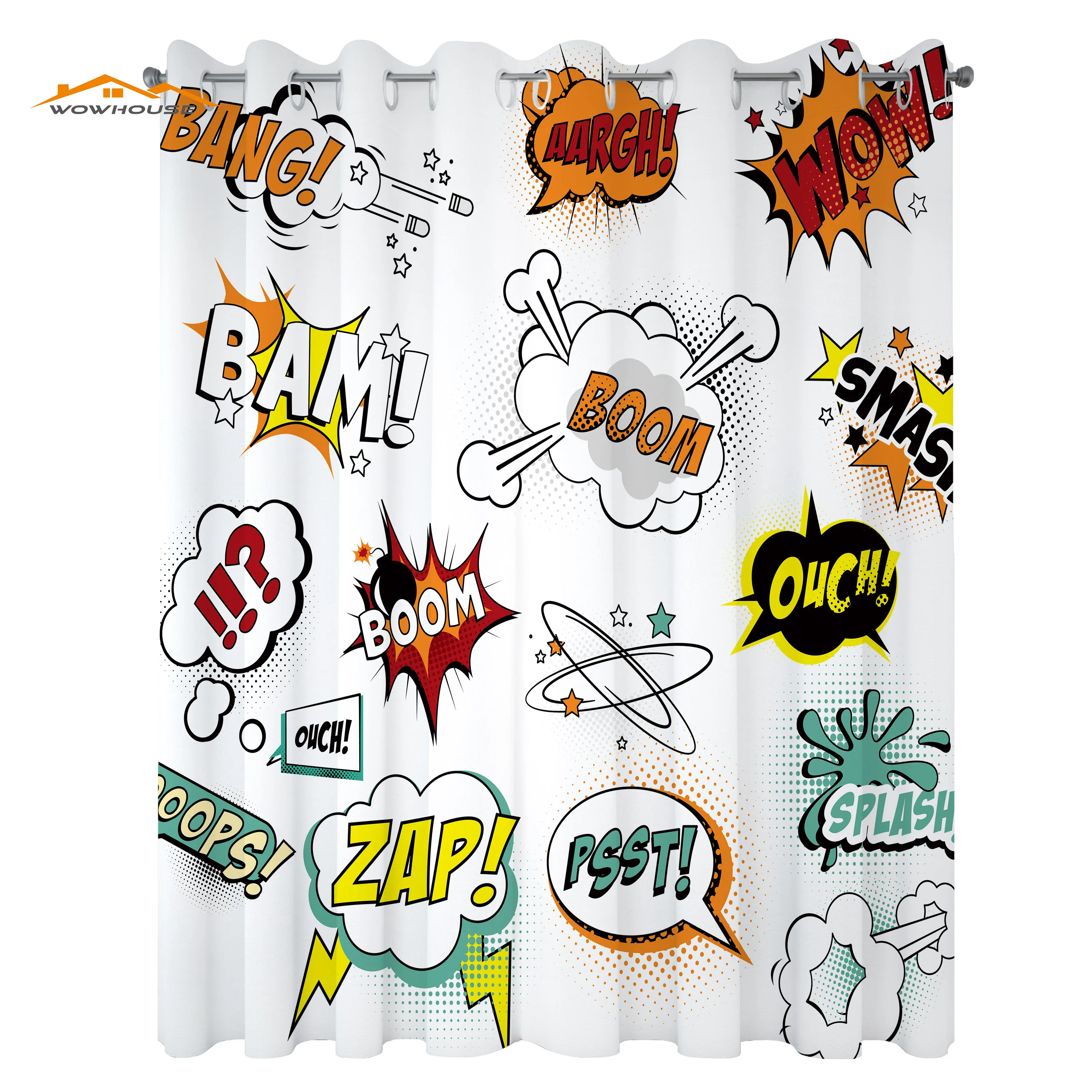 Superhero-Window-Curtains-Old-Fashioned-Comics-Inspired-Artwork-Retro ...