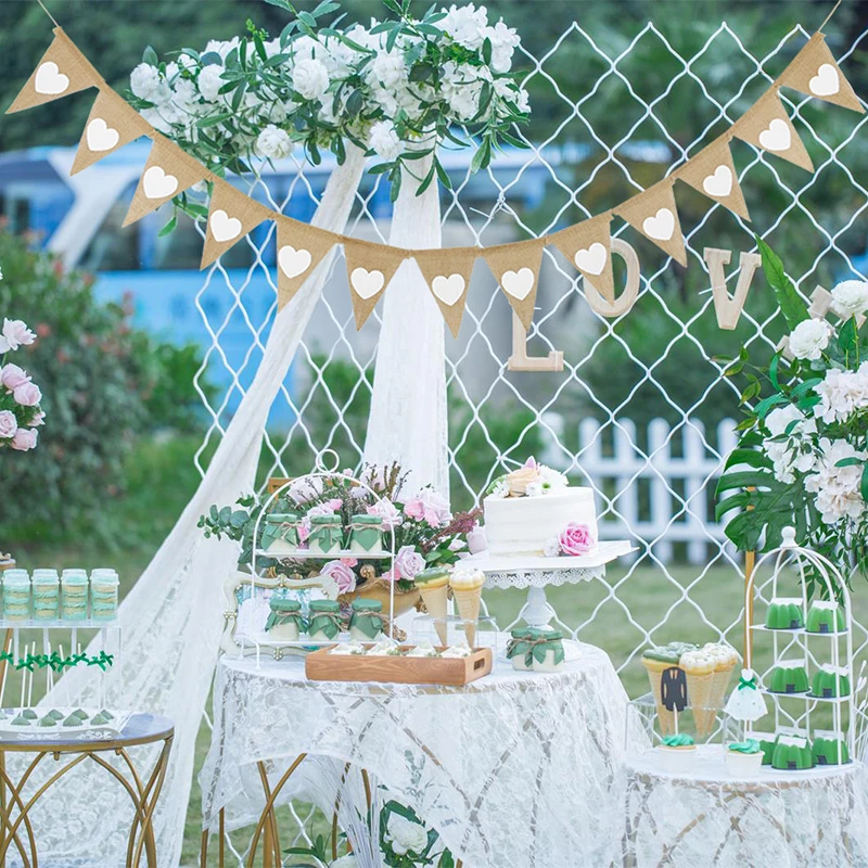 Jute vintage flower banner Crochet Fiber Arts etna.com.pe