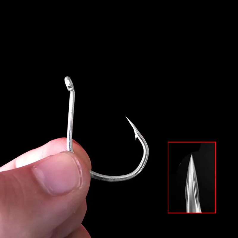 Fishhooks-200-Pcs-lot-Seawater-Bright-Tin-Plating-Fish-Barbed-Hook ...