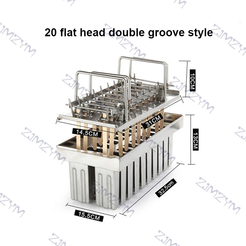 20-Molds-Stainless-steel-ice-cream-mould-stick-ice-stick-making-mould ...