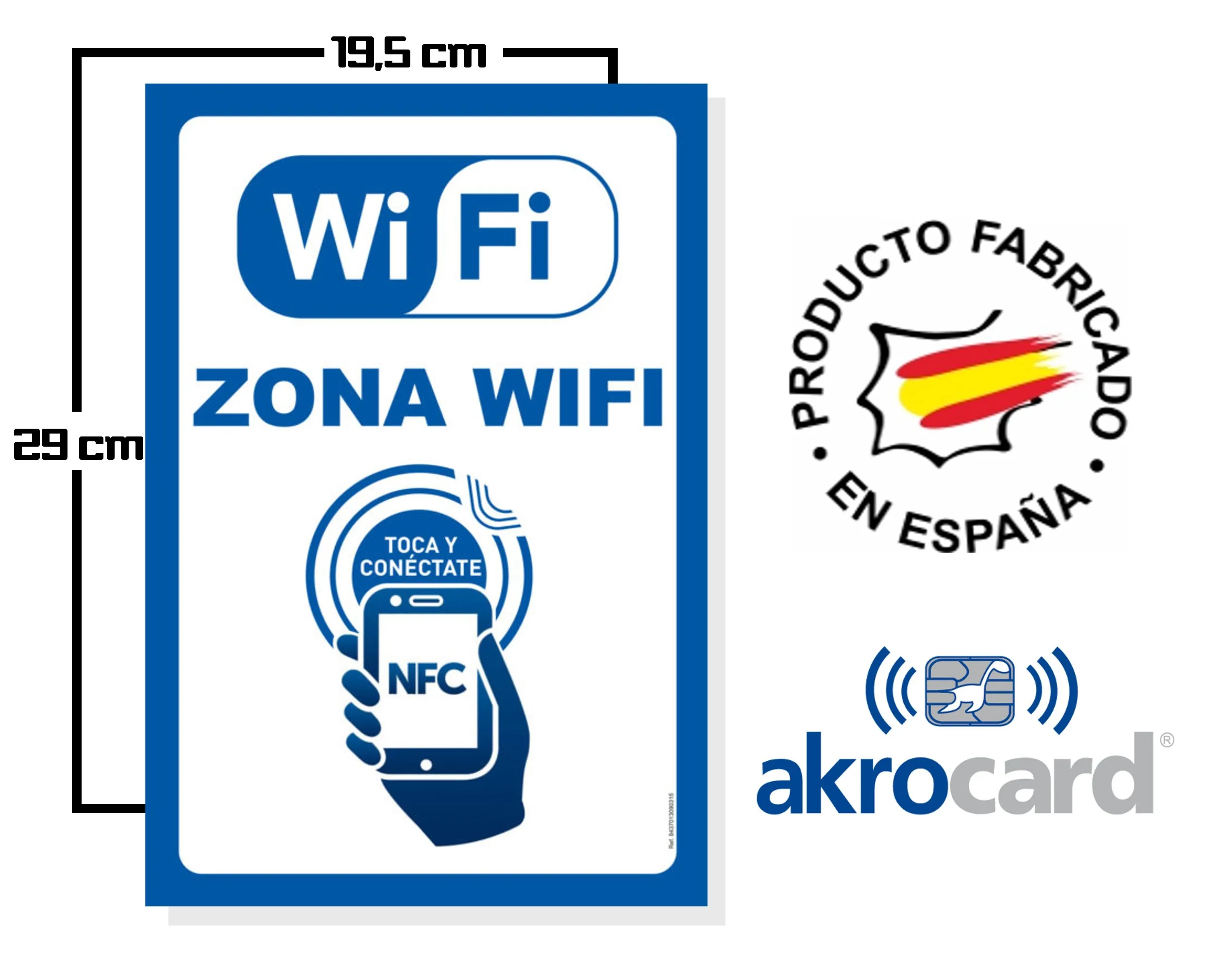 NFC-signage-WIFI-zone-touch-and-connect-PVC-resistant-sign-smart-WiFi ...