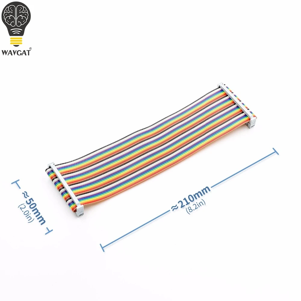 20cm-40-PIN-Way-GPIO-Rainbow-Ribbon-Cable-for-Raspberry-Pi-Model-B ...
