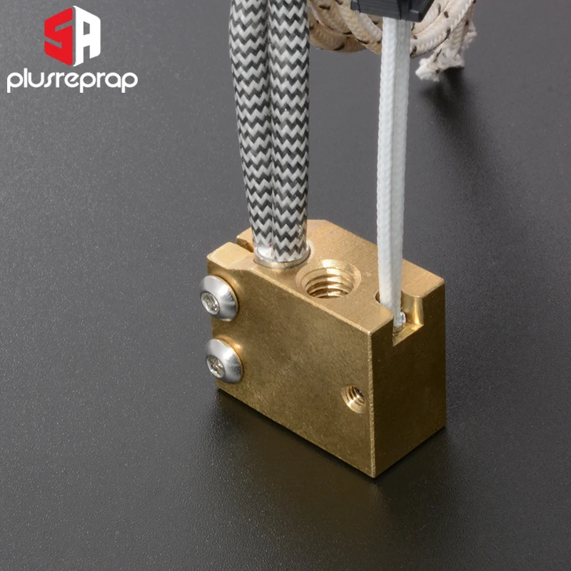 Brass Volcano Heater Block for V6 HOTEND fit 3mm PT100 HT-100K ...
