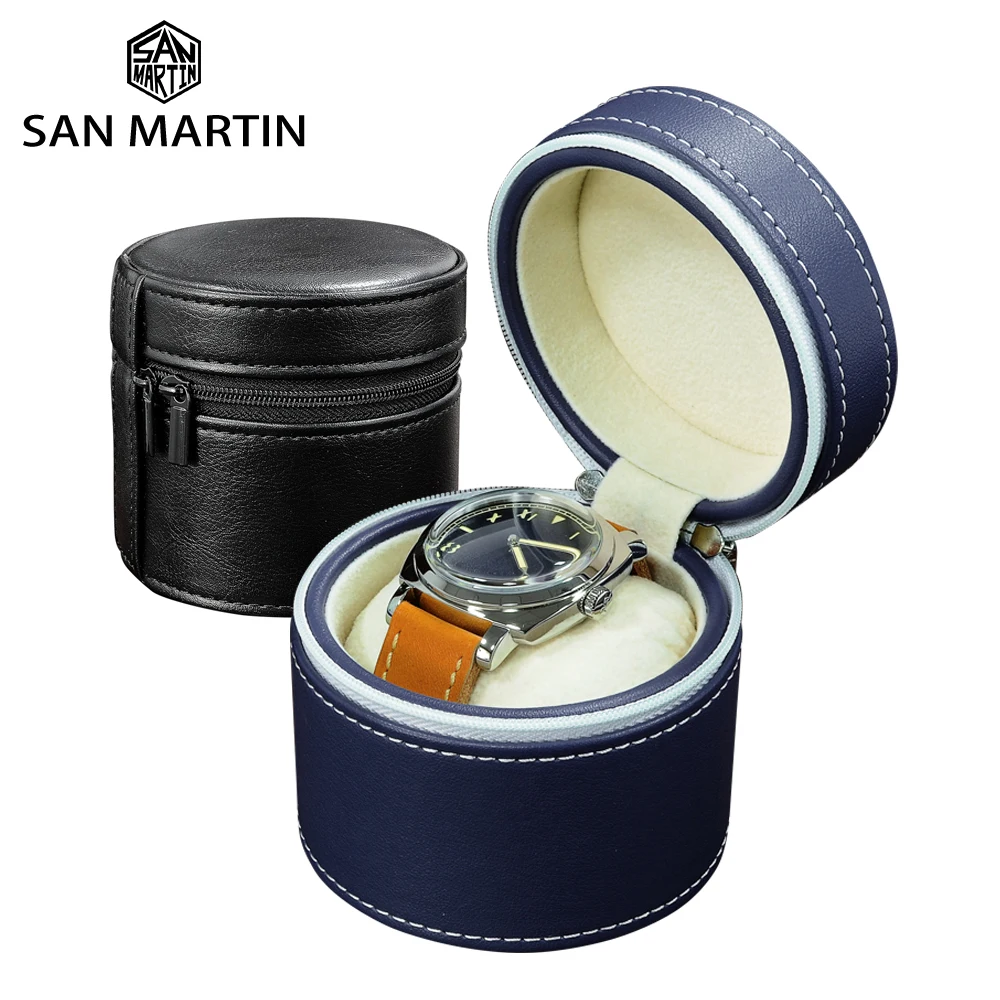 San Martin Leather High end Portable Watch Box Small Travel Storage Box ...