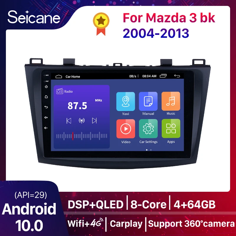 Seicane 9 Inch Android 10.0 Car Radio For Mazda 3 Ii For Mazda3 Bl 2009 ...