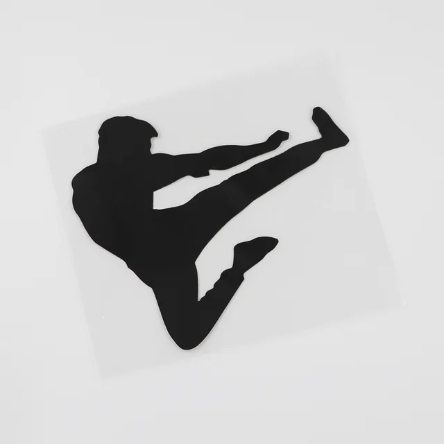 Flying Karate Kick Silhouette
