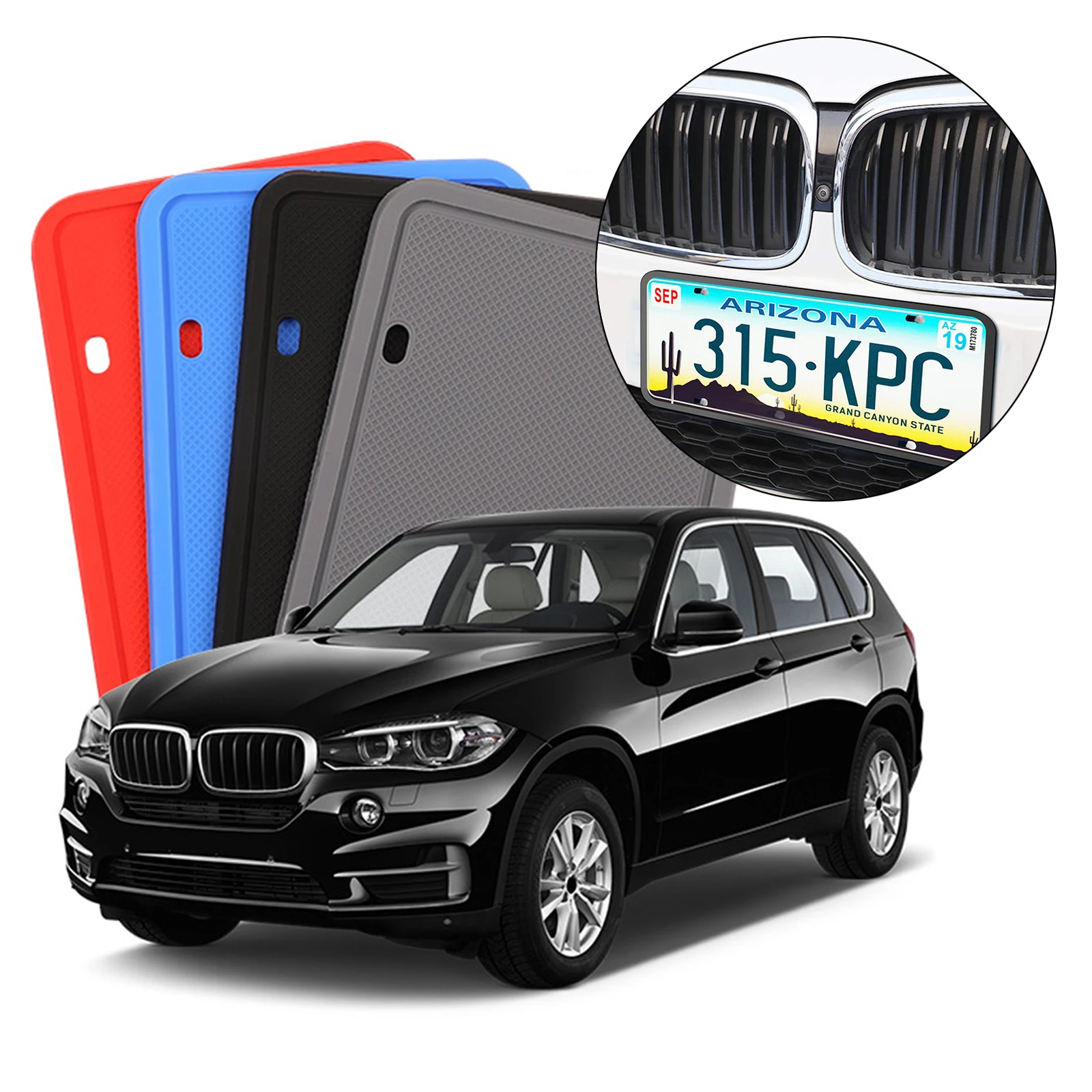 Silicone-License-Plate-Frame-Covers-Rust-Proof-Weather-Proof-Rubber ...