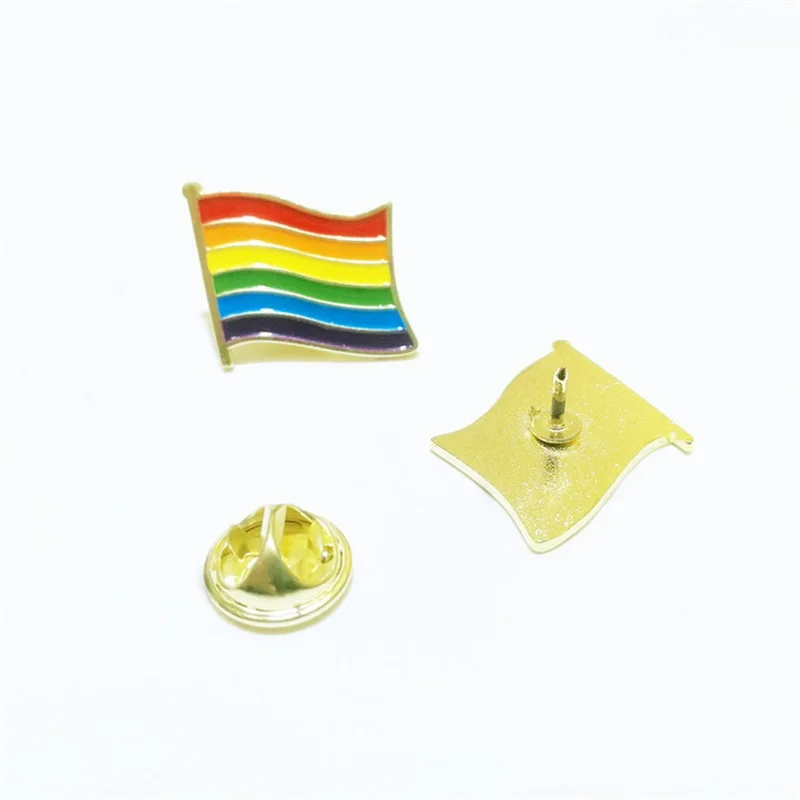 Women Lgbt Gay Pride Rainbow Brooch Pins Pride Heart Flag Label Pins ...