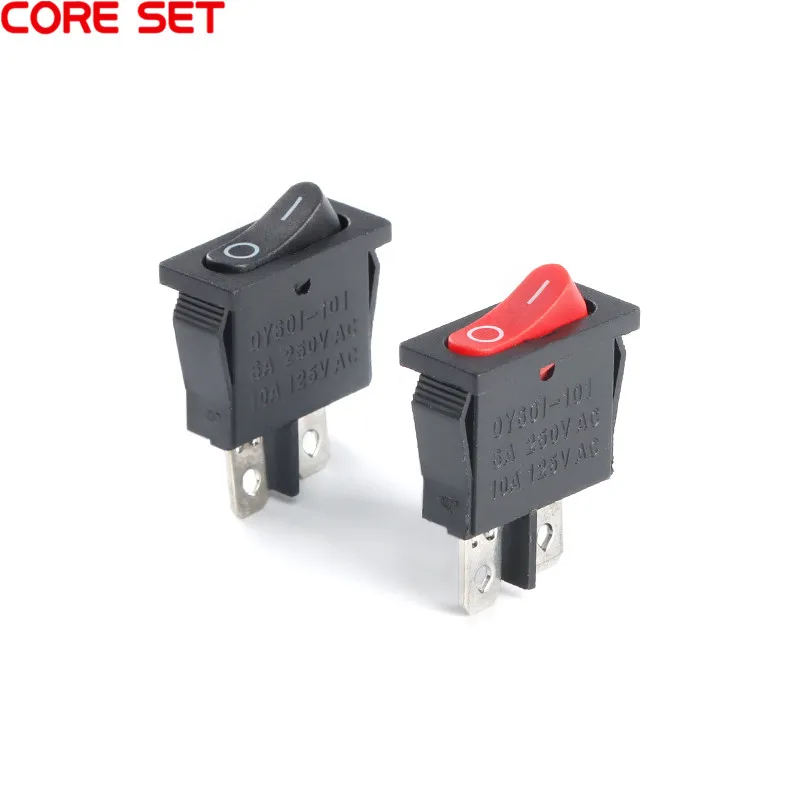 5Pcs-10x22mm-KCD1-110-Black-Super-Thin-Rocker-Switch-250V-6A-NO-OFF-2 ...