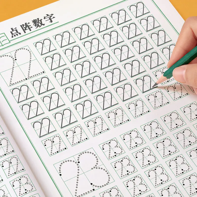 Kindergarten Numbers Pen Control Training Dot Matrix Strokes for ...