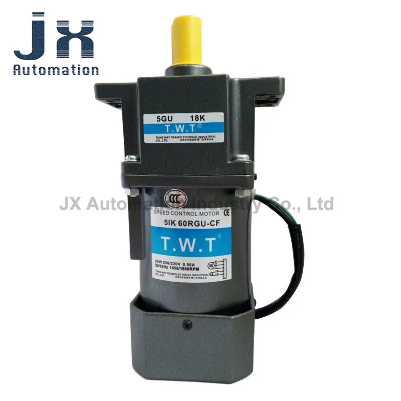 Taiwan-TWT-Speed-Control-Motor-5IK60RGU-CF-5GU18K-AC-Gear-Motor-with ...