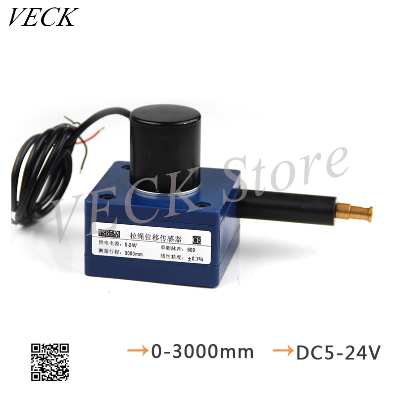 Pull Rope Displacement Sensor Cable Encoder Plastic Incremental Guide ...