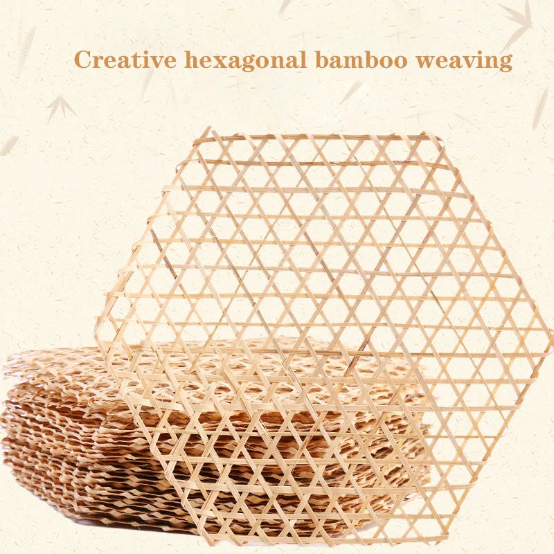 3pcs-Hexagonal-Bamboo-Woven-Bamboo-Net-Meal-Mat-Bamboo-Steaming-Mat ...