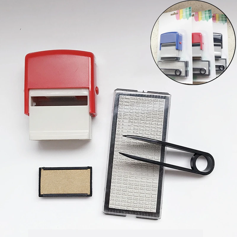 Rubber-Stamp-Kit-DIY-Custom-Personalized-Self-Inking-Business-Address ...
