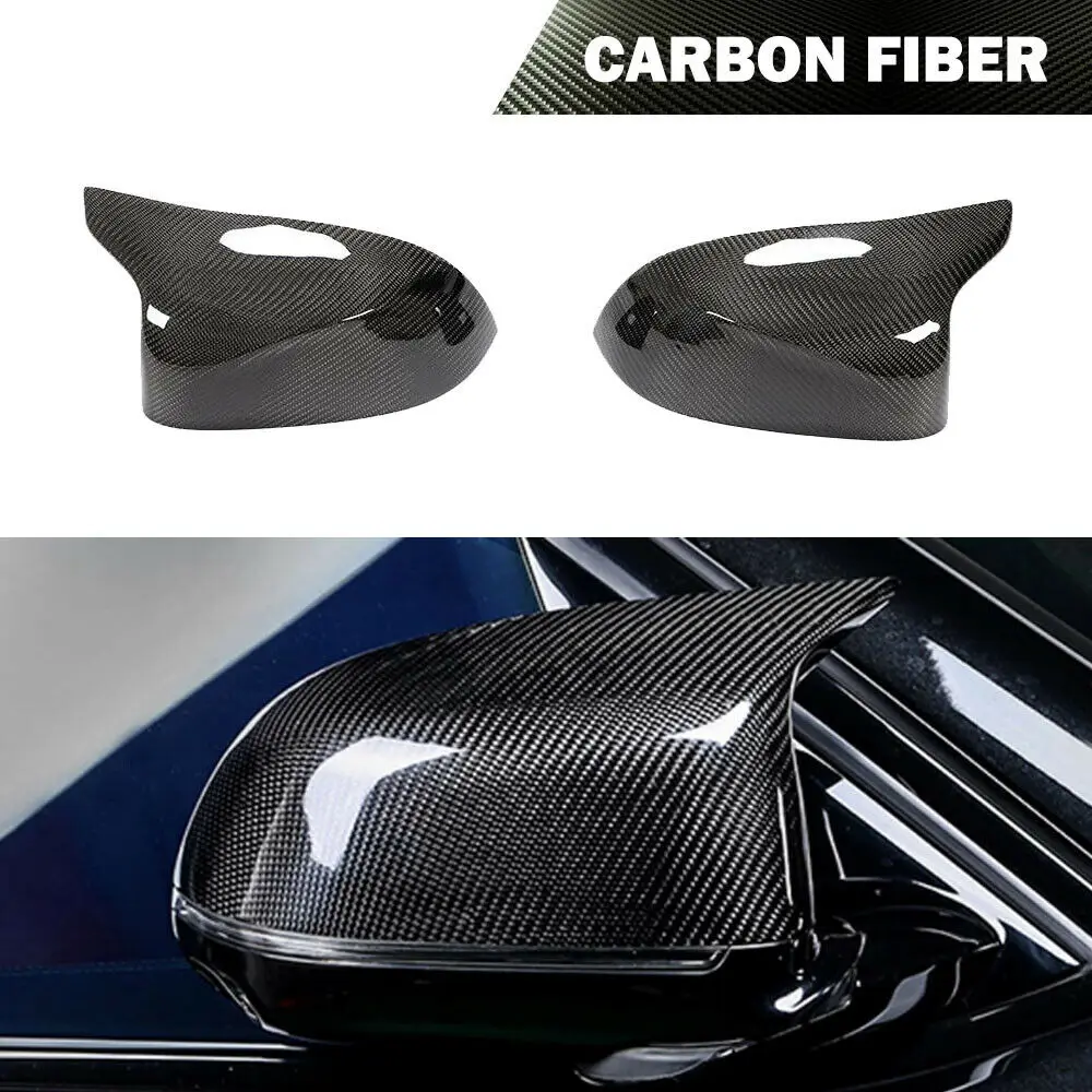 Carbon-Fiber-Car-Side-Mirror-Cover-Caps-Replace-Style-Fit-For-BMW-F95 ...