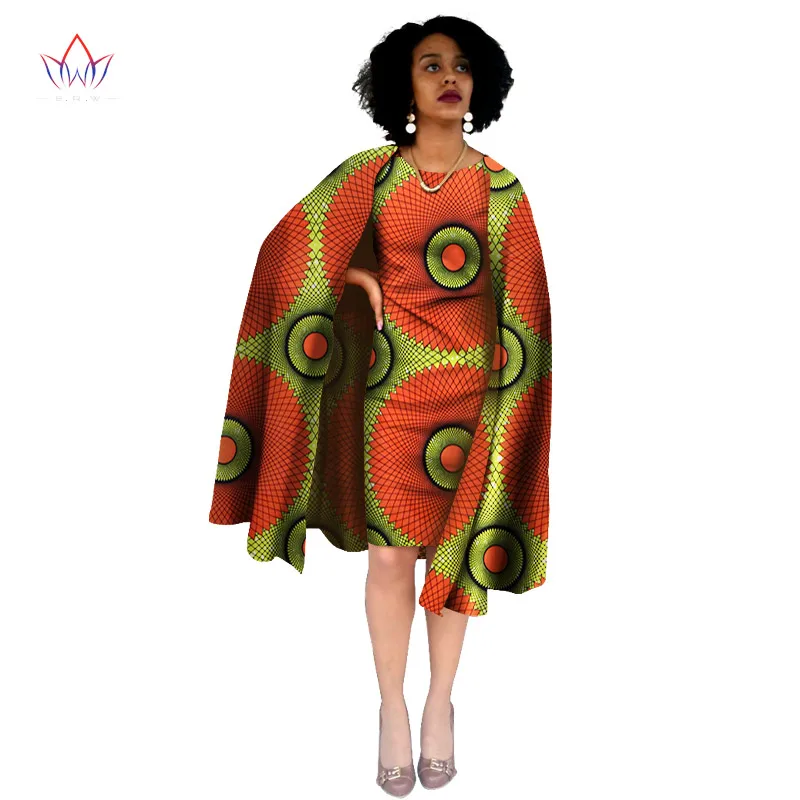 Autumn Fashion Design Cloak Dress Women's High Quality O neck African ...