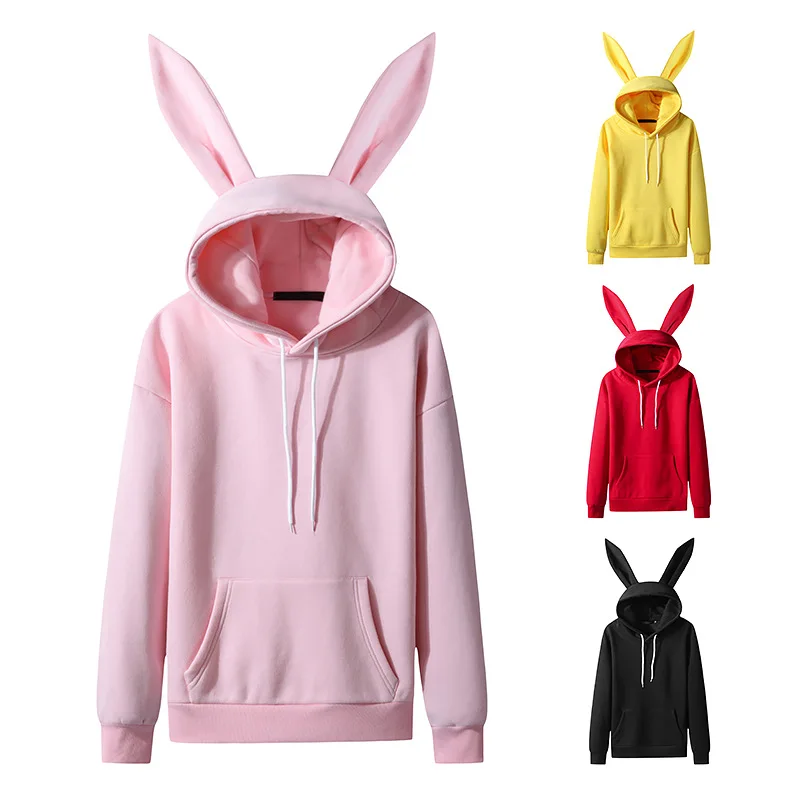 Suéter de algodón con capucha para mujer, suéter de manga larga con ...