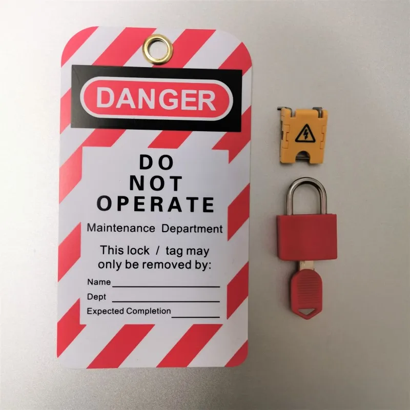 3pcs/kit a red padlock with tag plus one ABB universal mini breaker ...