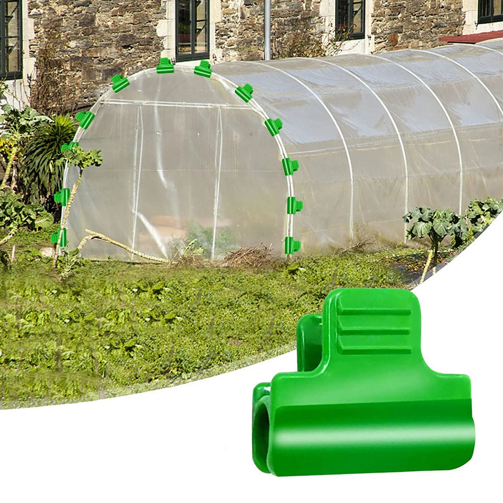 50pcs/Lot Greenhouse Clamps Film Row Cover Netting Tunnel Hoop Clip ...