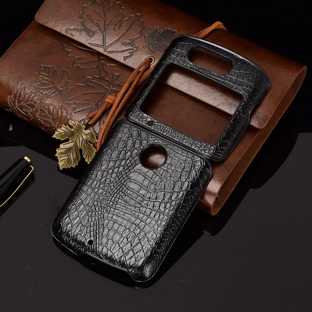 For Motorola Razr 5g / Razr 2 Case Classic Crocodile Pattern Skin Pu ...