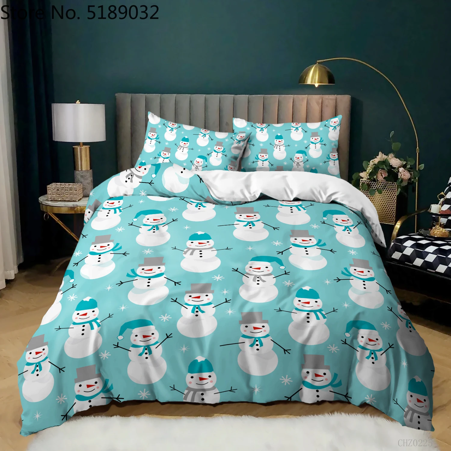 Christmas Snowman Bedding Sets Kids Cartoon Bedspread Single Double ...