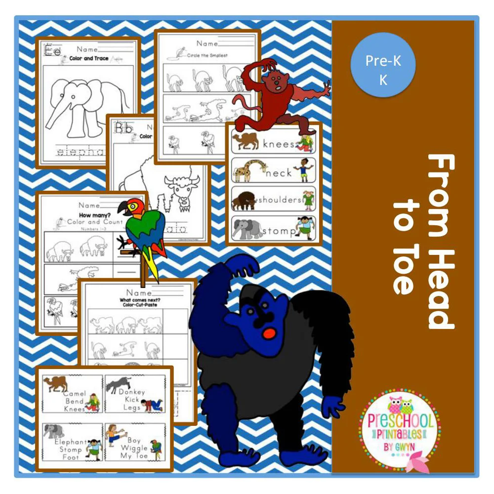 From-Head-to-Toe-Alphabet-26-Letters-Fun-Exercise-Training-Book-Early ...