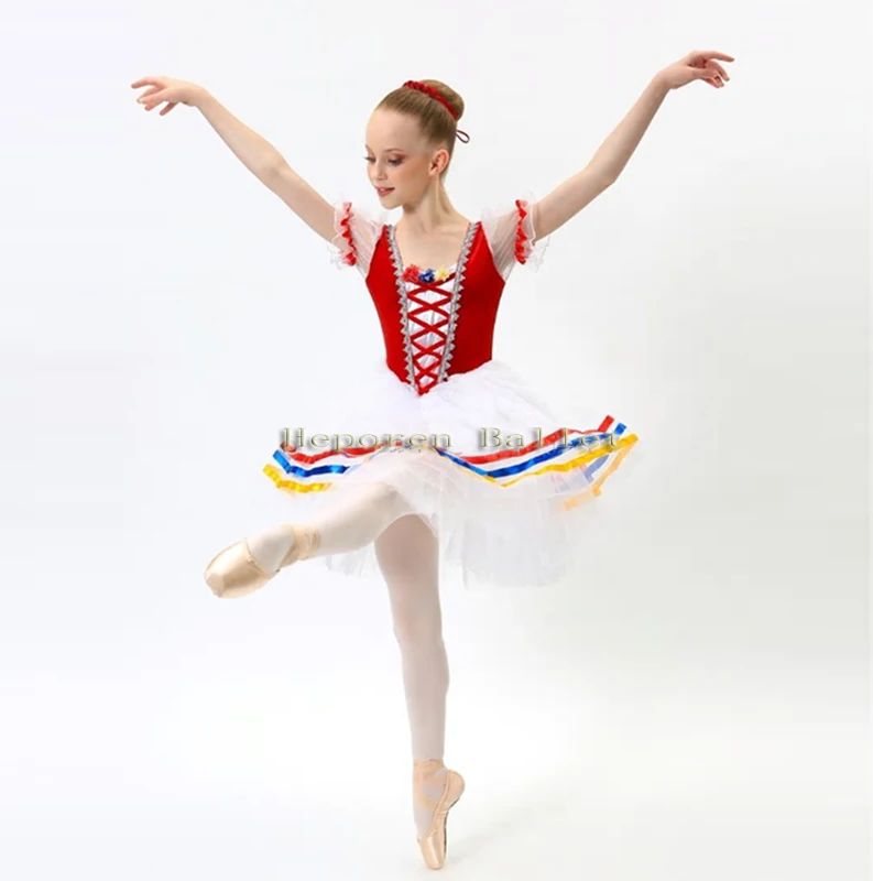 Trajes de baile de Ballet, tutú de ballet en rojo/azul/amarillo de ...