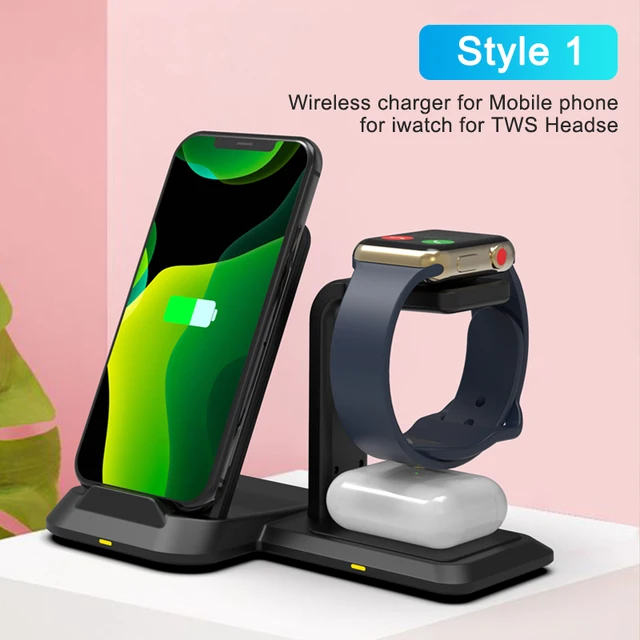 3 in 1 Wireless Chargers Dock Station For Samsung Note 20 10 9 8 S10 S9 ...