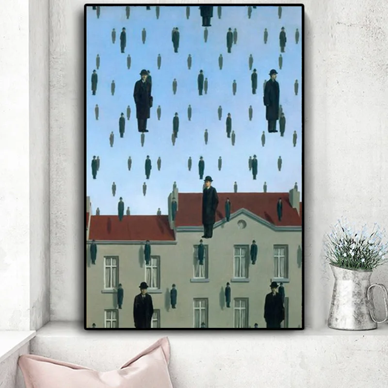 Surrealism Classic Artwork by Rene Magritte Wall Art Printed on Canvas ...
