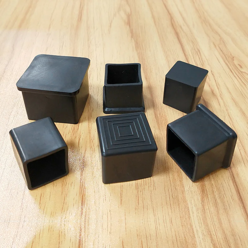 Black-Square-Rubber-Chair-Table-Feet-Furniture-End-Cover-Caps-20x20 ...