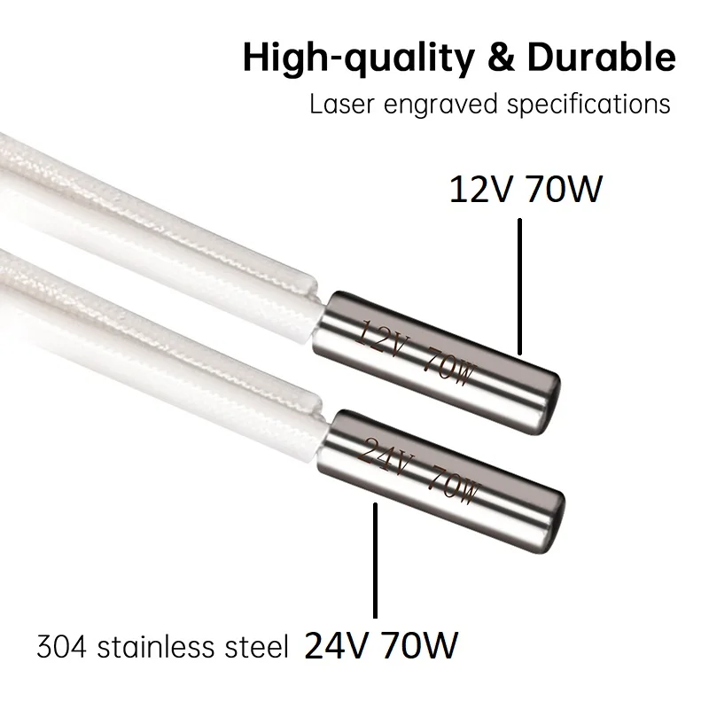 High Quality Single Head Heating Cable 12V/24V 70W 304 Stainless Steel ...