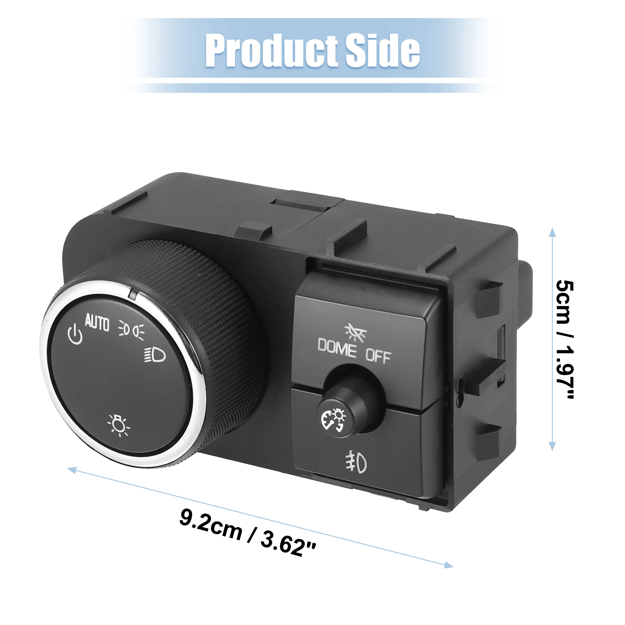 X Autohaux Lamp Switch Headlight Fog Light Switch Dome Dash Mount Panel ...