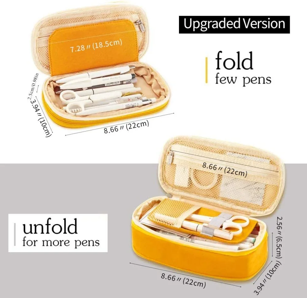 Trousse scolaire,Angoo [c block] – Porte crayon,trousse de poche ...