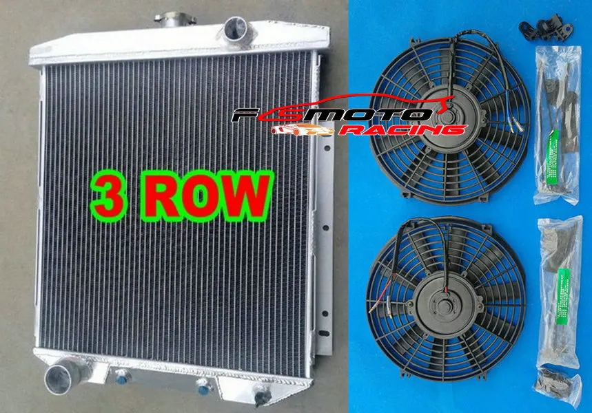 All-Aluminum-Racing-Radiator-Fan-For-1954-1955-1956-Ford-Customline-V8 ...