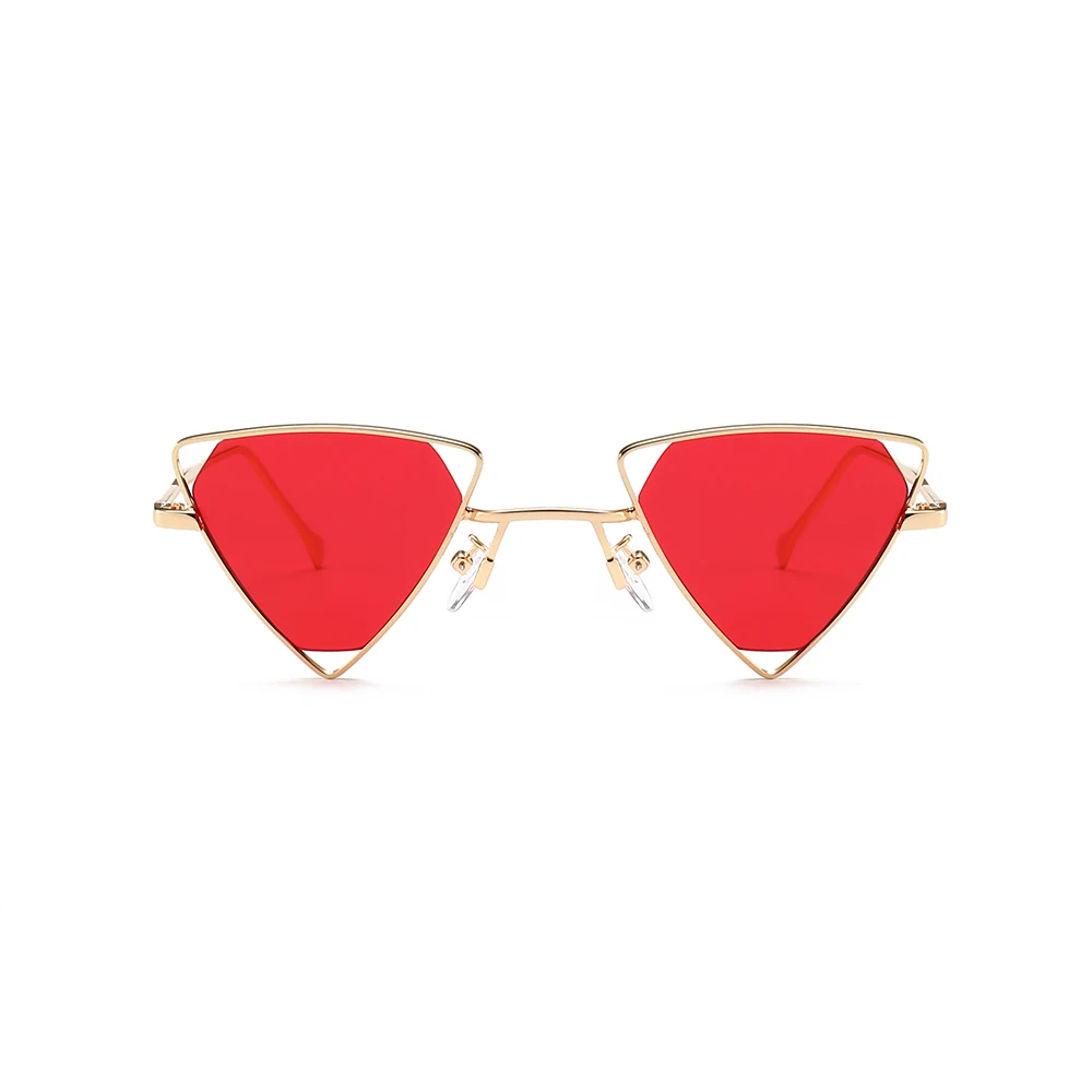 New High Qualuty Vintage Steampunk Triangle Sunglasses Women/Men Metal ...