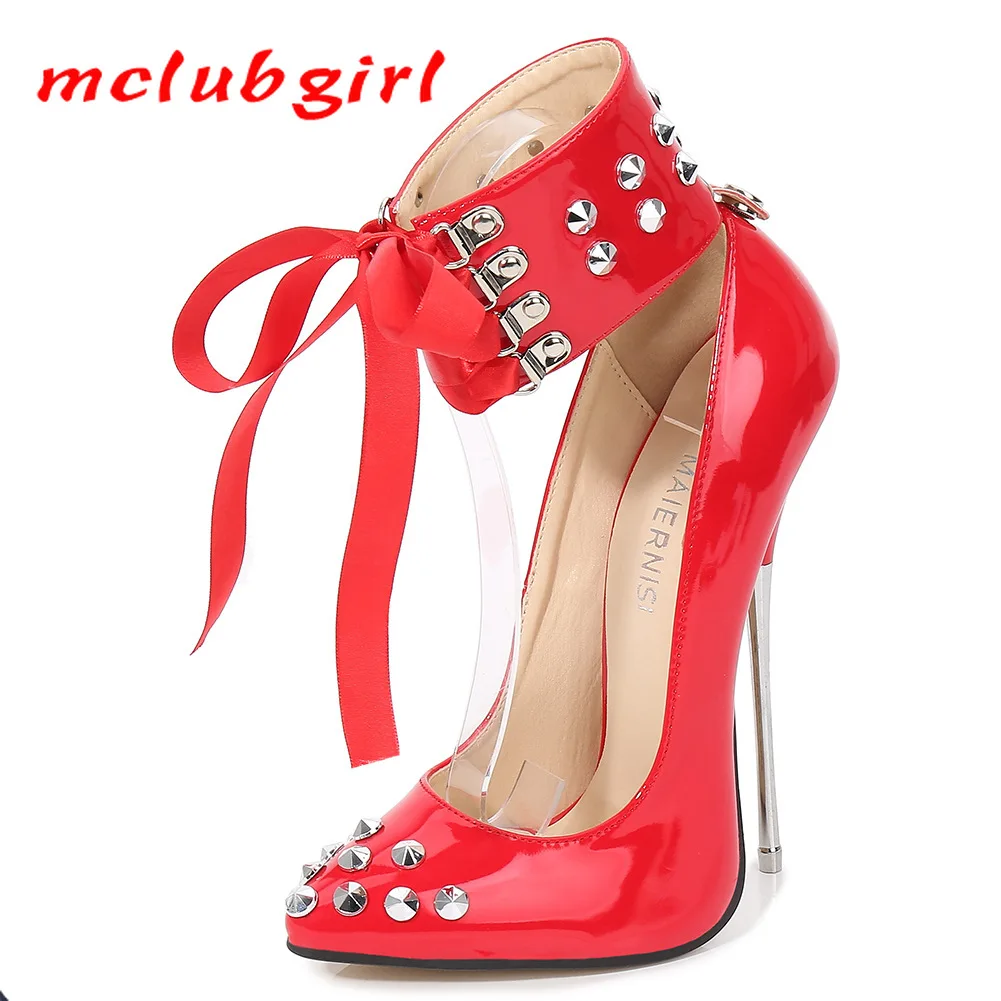 Mclubgirl 16cm Super HIgh Heels Nightclub Large High Heels RIVET Women ...